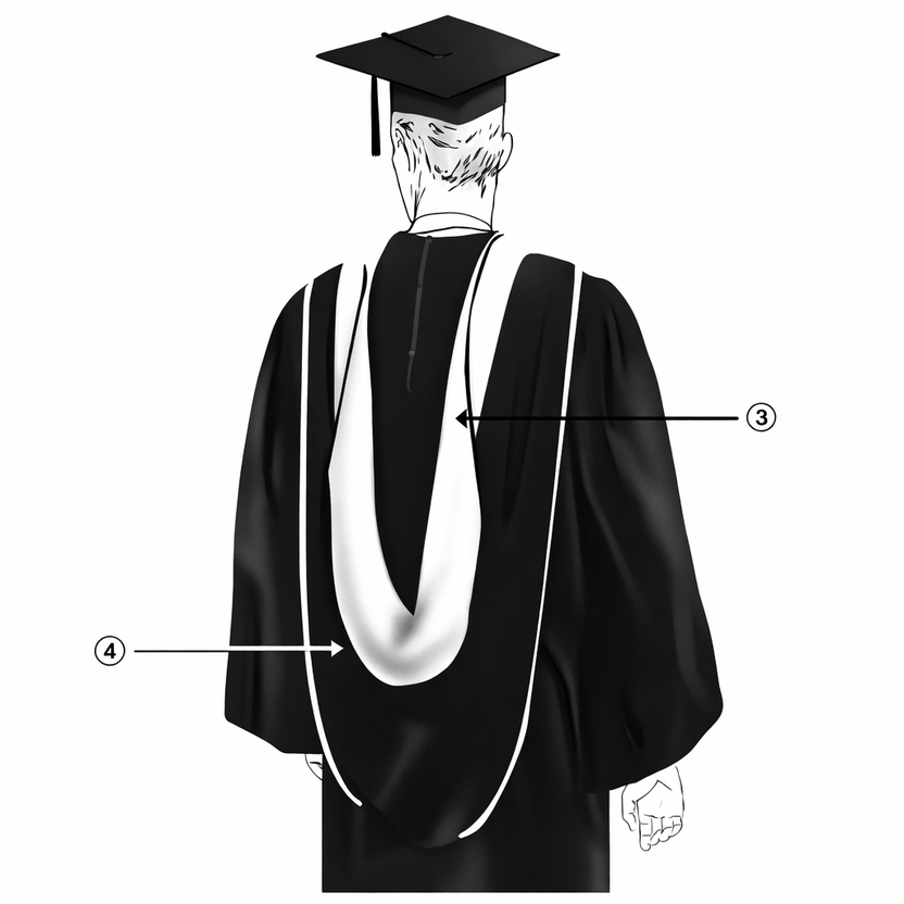 Deluxe Doctoral Graduation Hood - Doctorate Hood - Graduation Cap and ...